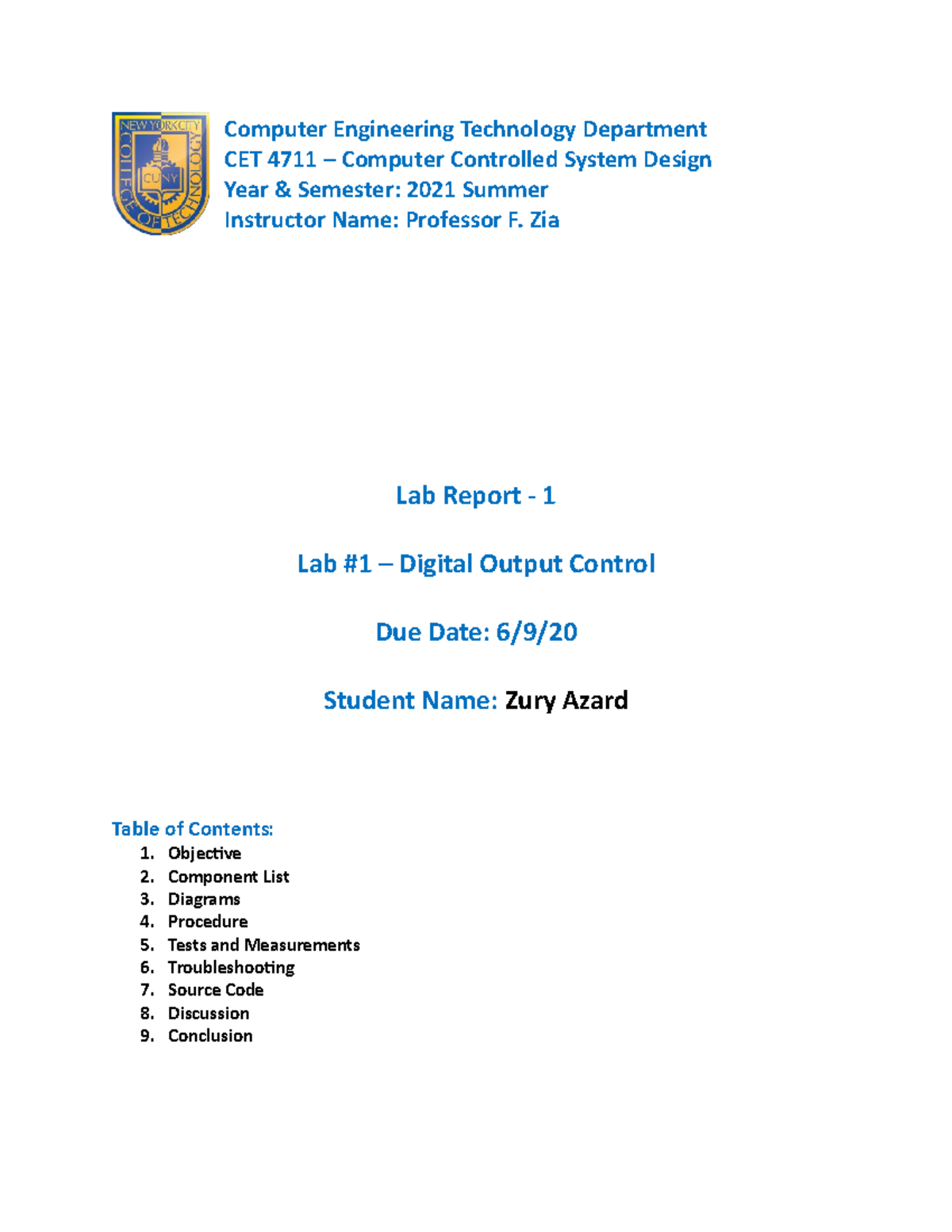 CET4711 - Lab #1 - Digital Output Control - Computer Engineering ...