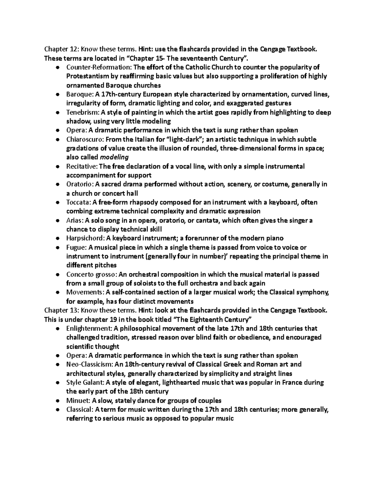 Unit #3: Key terms and concepts from chapters 12 to 19 - Studocu