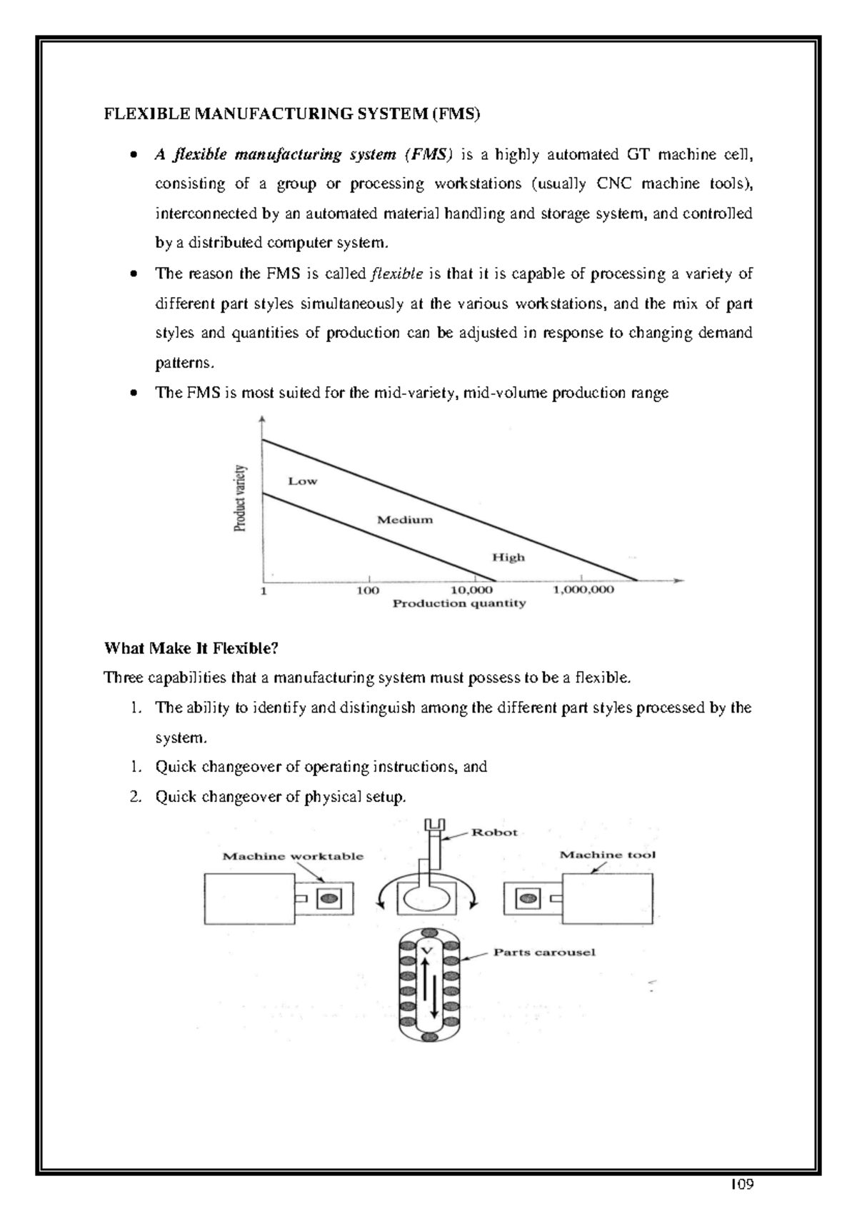 FLEXIBLE MANUFACTURING SYSTEM (FMS) Overview and Key Features - Studocu