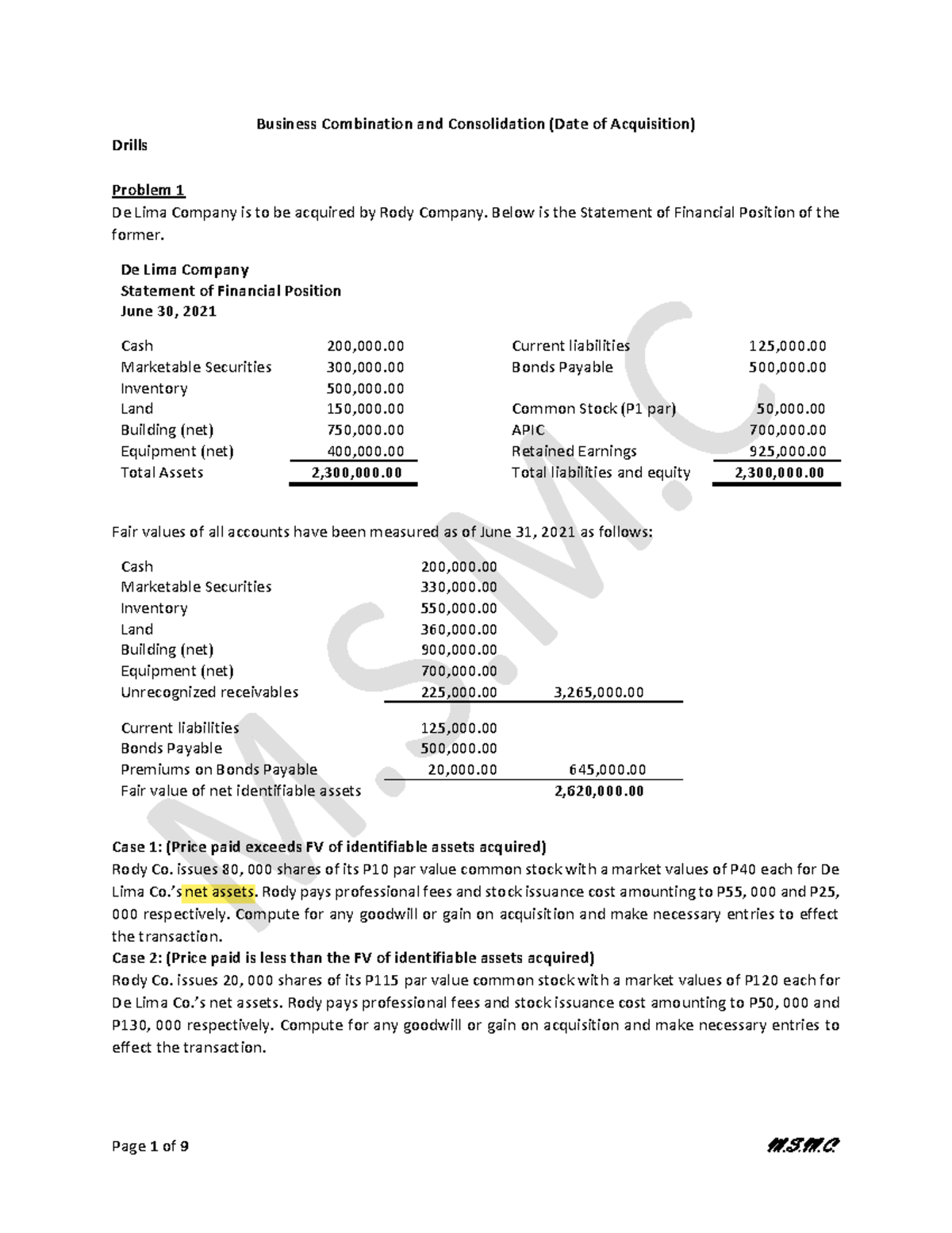 Business Combination Analysis and Financial Impact (Buscom) - Studocu