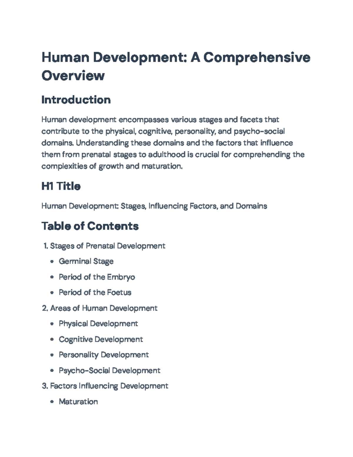 Human Development: Stages, Influencing Factors, and Key Domains - Human ...