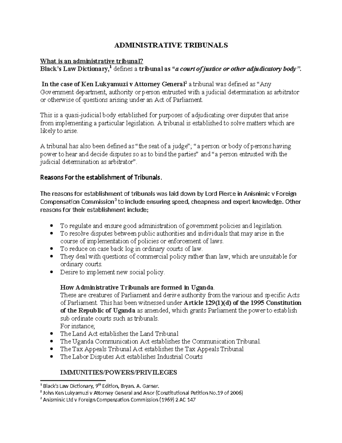 Administrative Tribunals: Functions, Formation, and Legal Framework ...