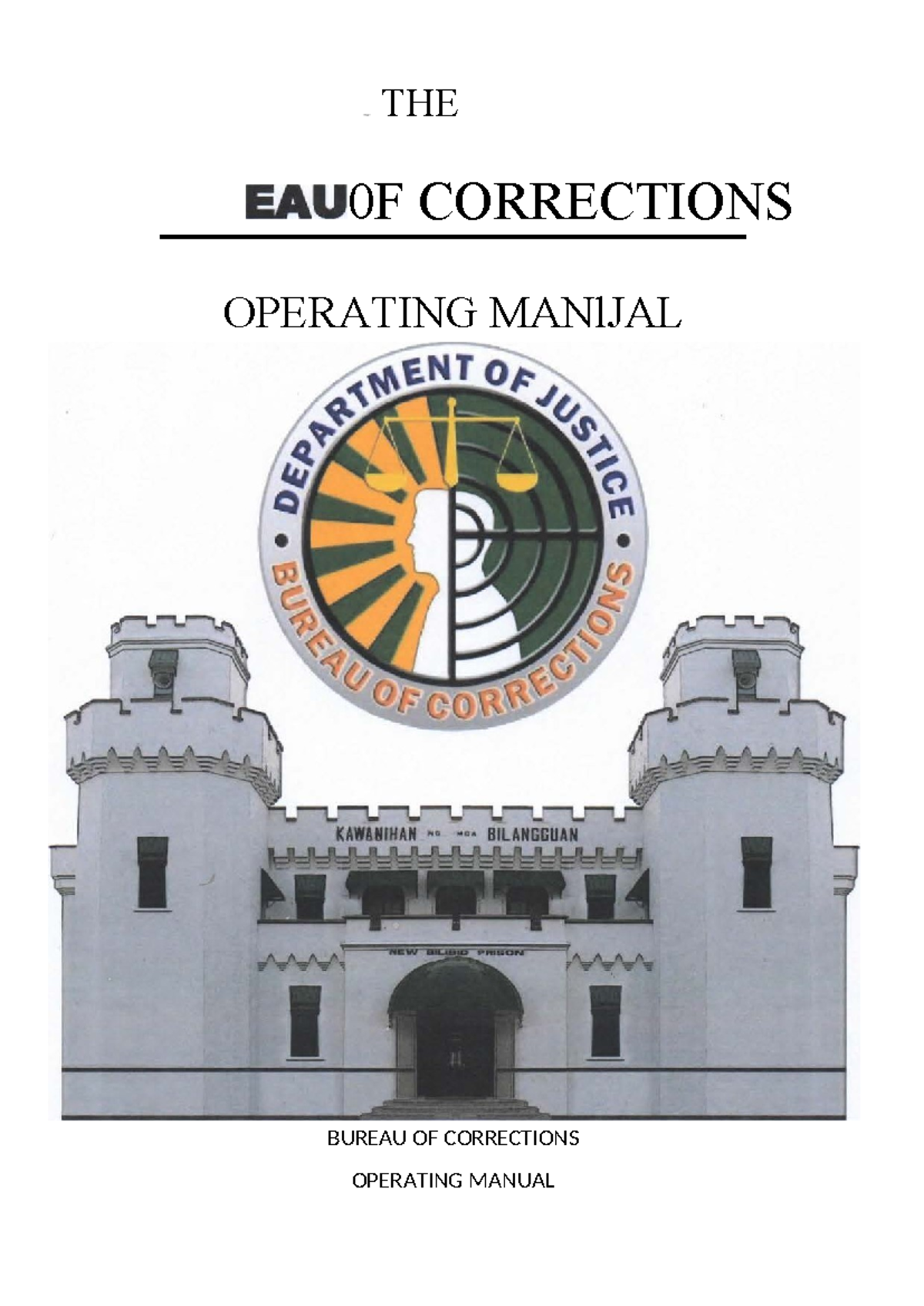 Bucor Operating Manual: Guidelines for Inmate Management and Treatment ...