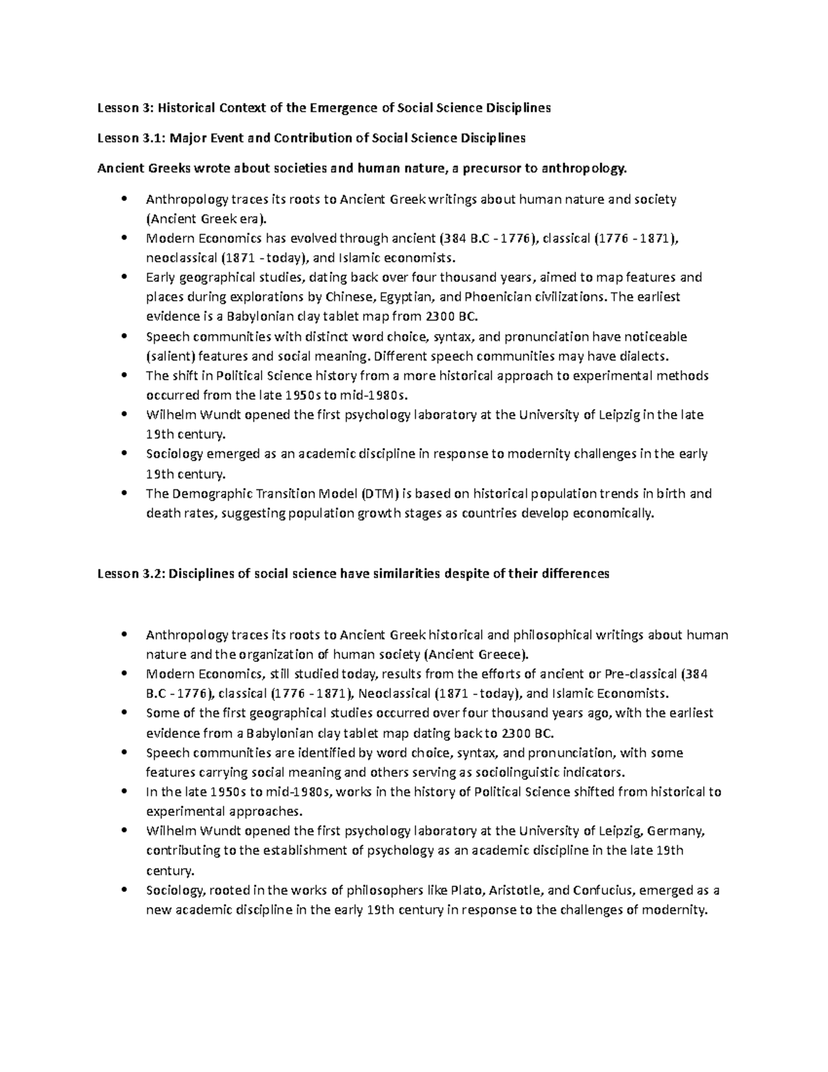 DISS- Lesson 3 - Emergence and Historical Foundations of Social ...