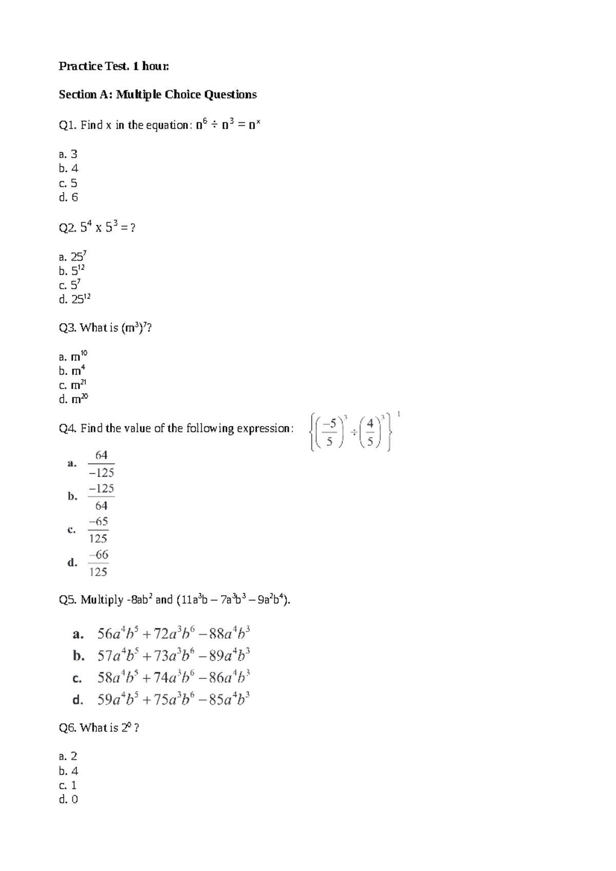 Math 101: Learning Check 1 Practice Test Overview - Studocu