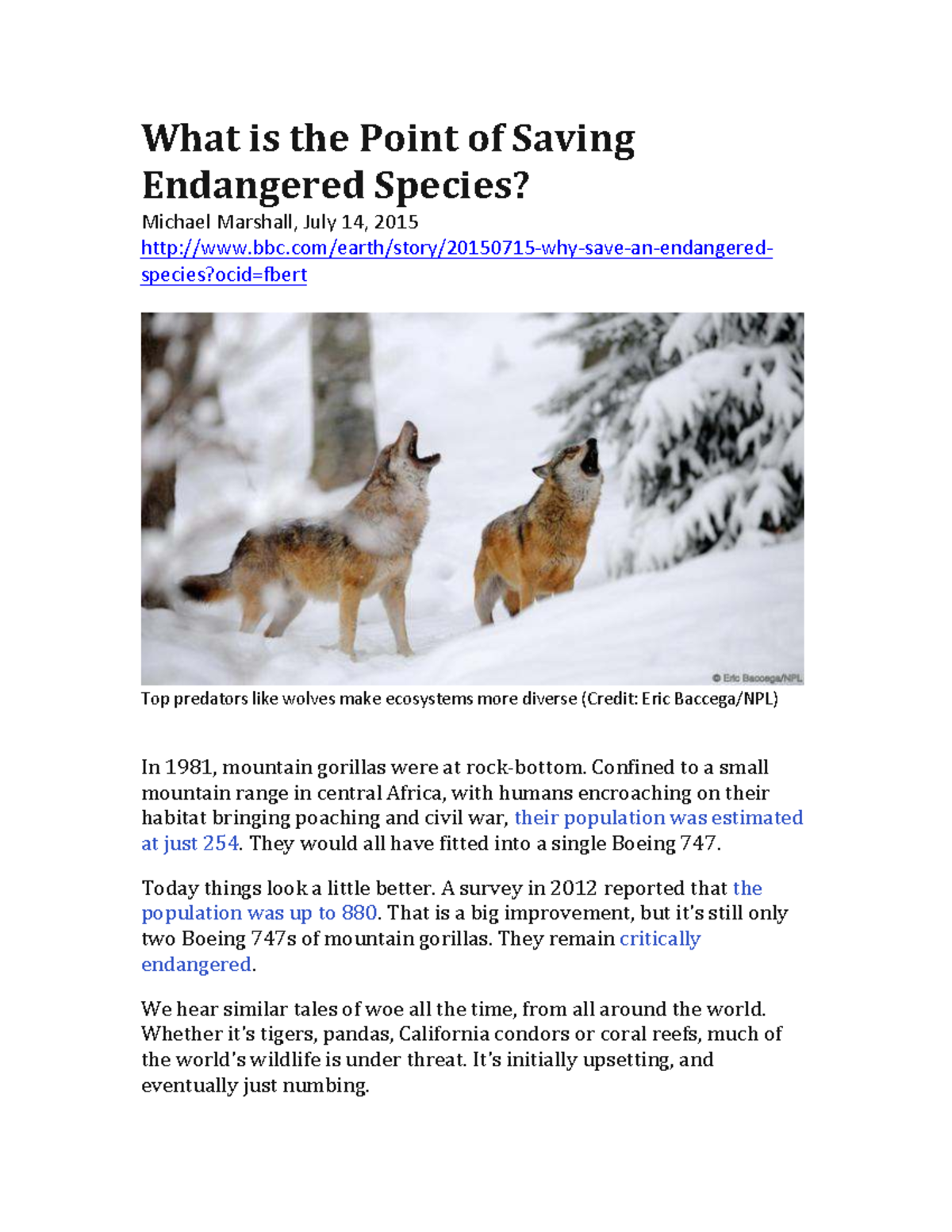 Conservation Debate: Why Saving Endangered Species Matters - What is ...