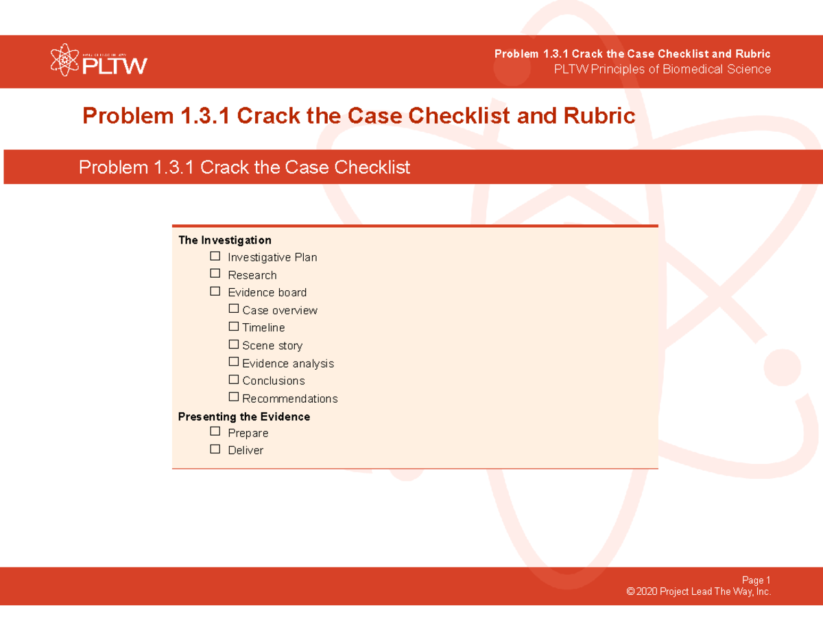 Crack the case rubric assignment and answers - Problem 1.3 Crack the ...