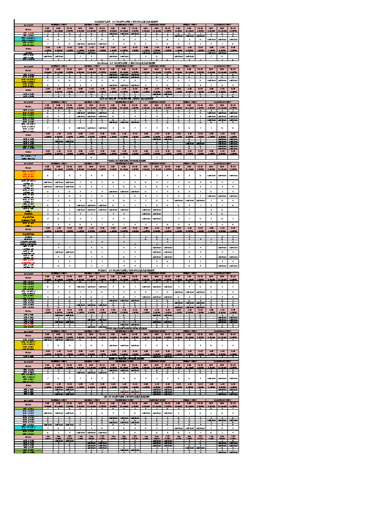 IIT Nurture Day Schedule: 3-8 Nov 2023 - Studocu