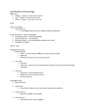 322378779 intro to psychology units - Psychology Course Description The ...