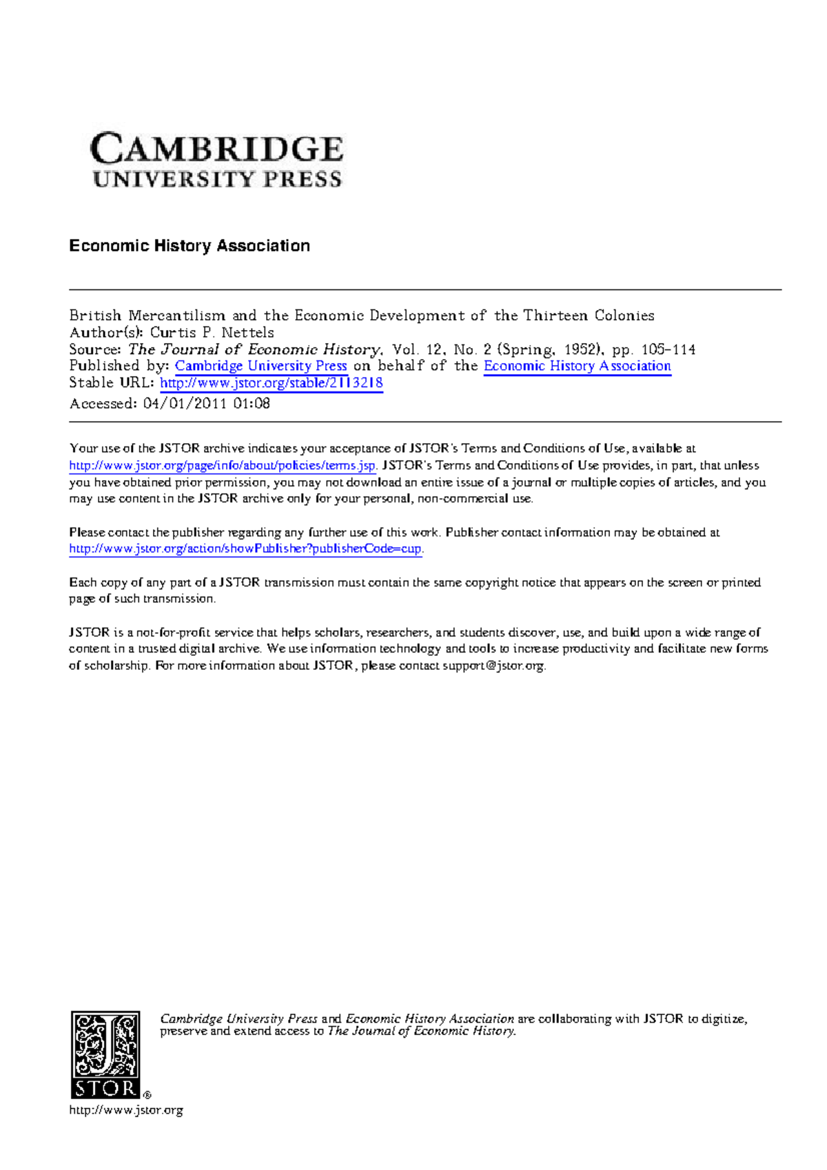 British Mercantilism and Economic Growth in the Thirteen Colonies - Studocu