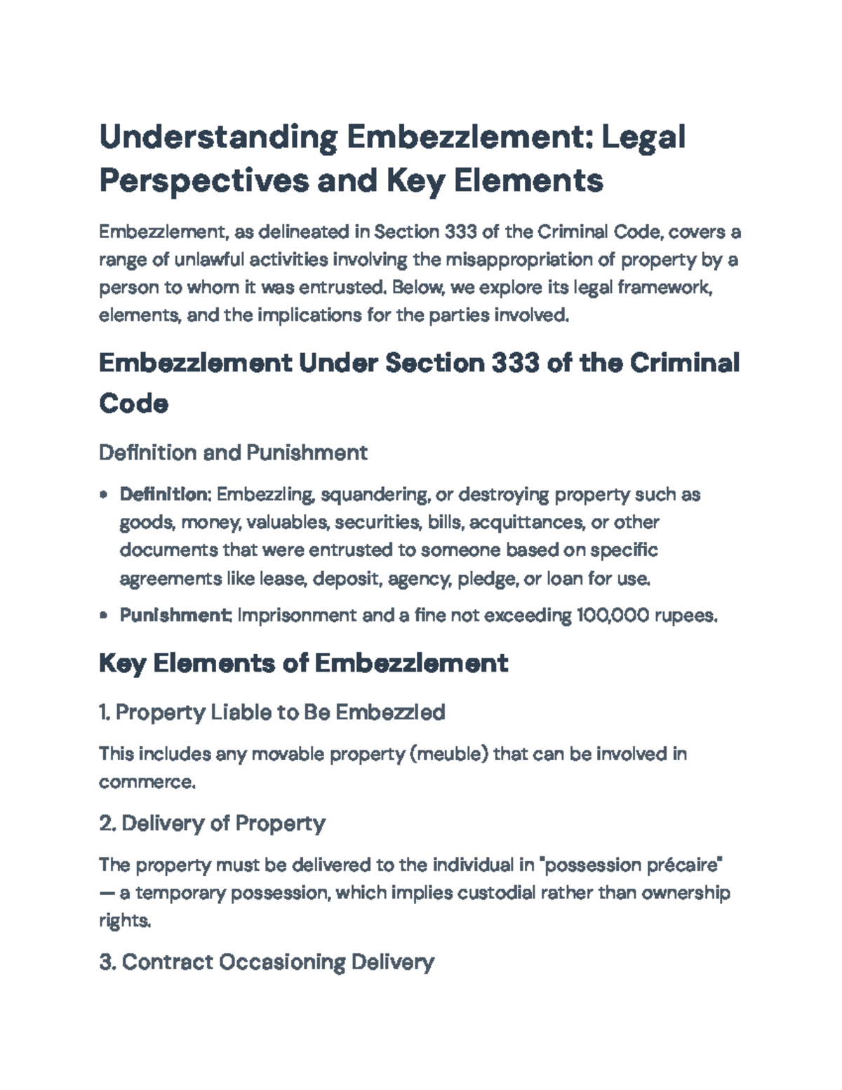Understanding Embezzlement: Legal Framework & Key Elements Analysis ...