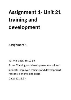business level 3- unit 22 - assignment 1 - Assignment 1- Unit 22 market ...