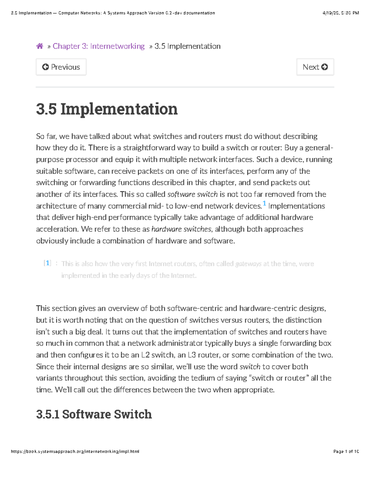 3.5 Implementation Strategies in Computer Networks: A Systems Approach ...