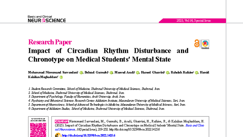Impact of Circadian Rhythm Disturbance on Medical Students' Mental ...