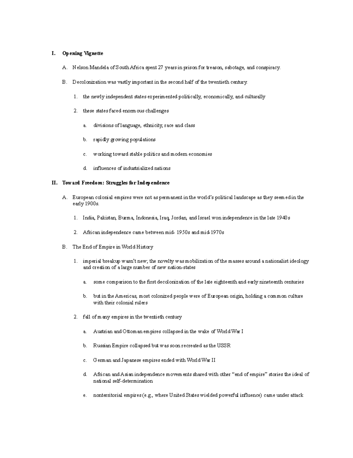 Chapter 22 notes-Ways of the World - I. Opening Vignette A. Nelson ...