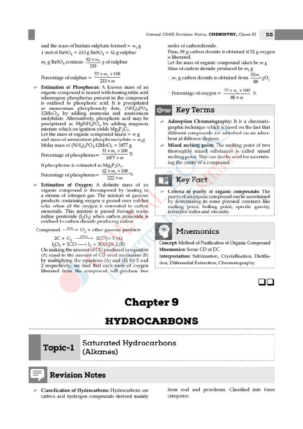 Hydrocarbon - It's very usefull for study - Oswaal CBSE Revision Notes ...