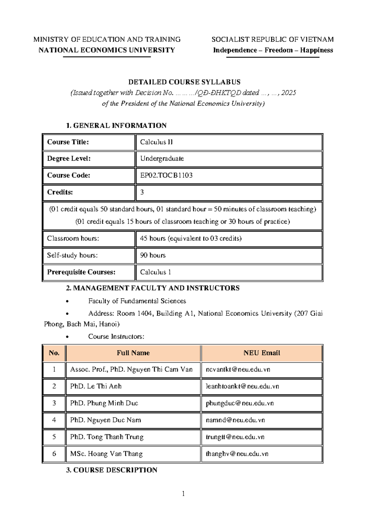 2025 Calculus II Syllabus - EP02.TOCB1103 - Studocu