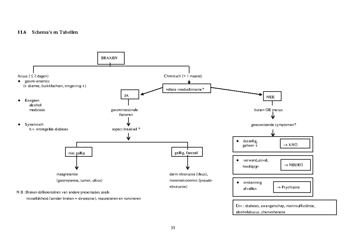 Schema's van Braken: Oorzaken en Diagnostiek - Medische Notities ...