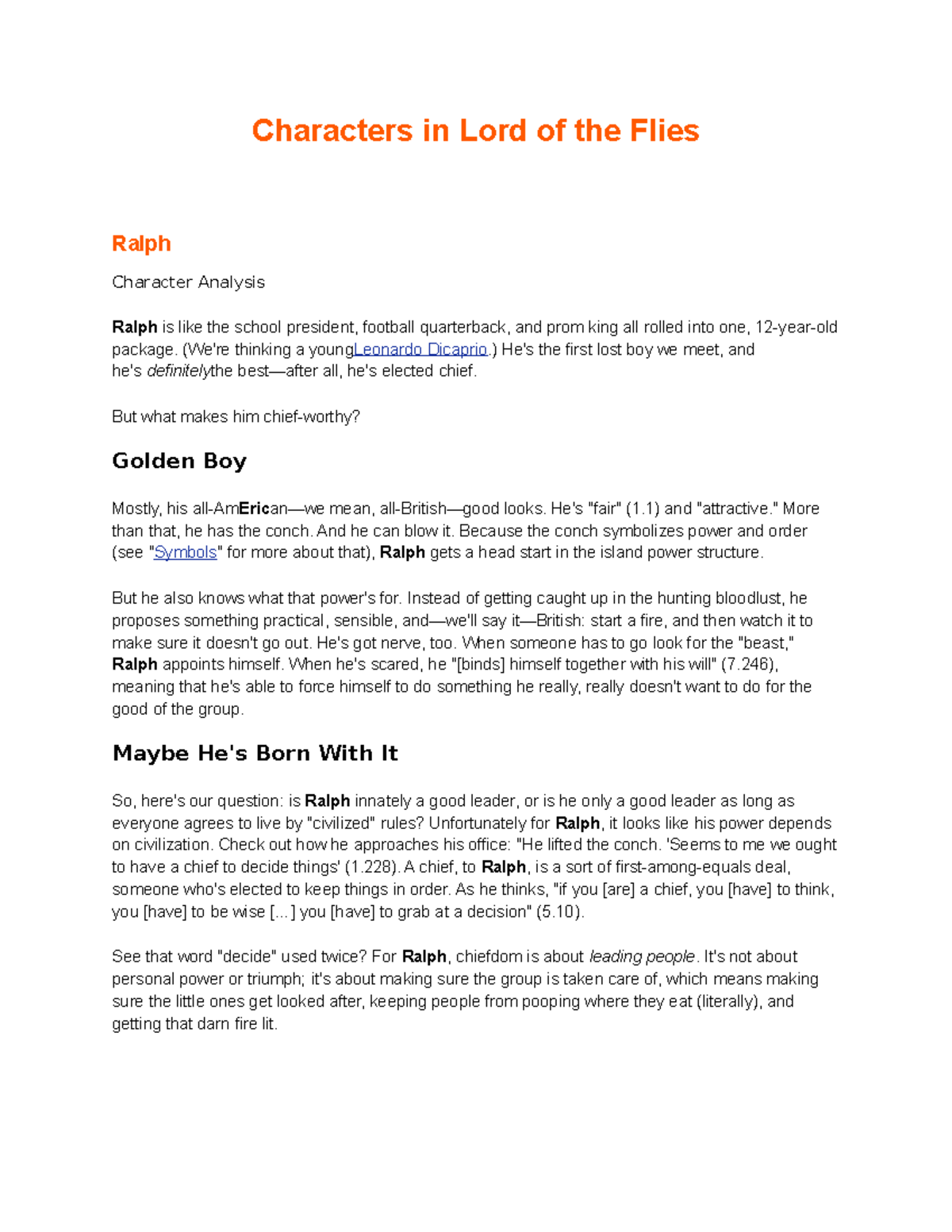 Lord of the Flies Character Analysis: Insights on Ralph, Jack, Simon ...