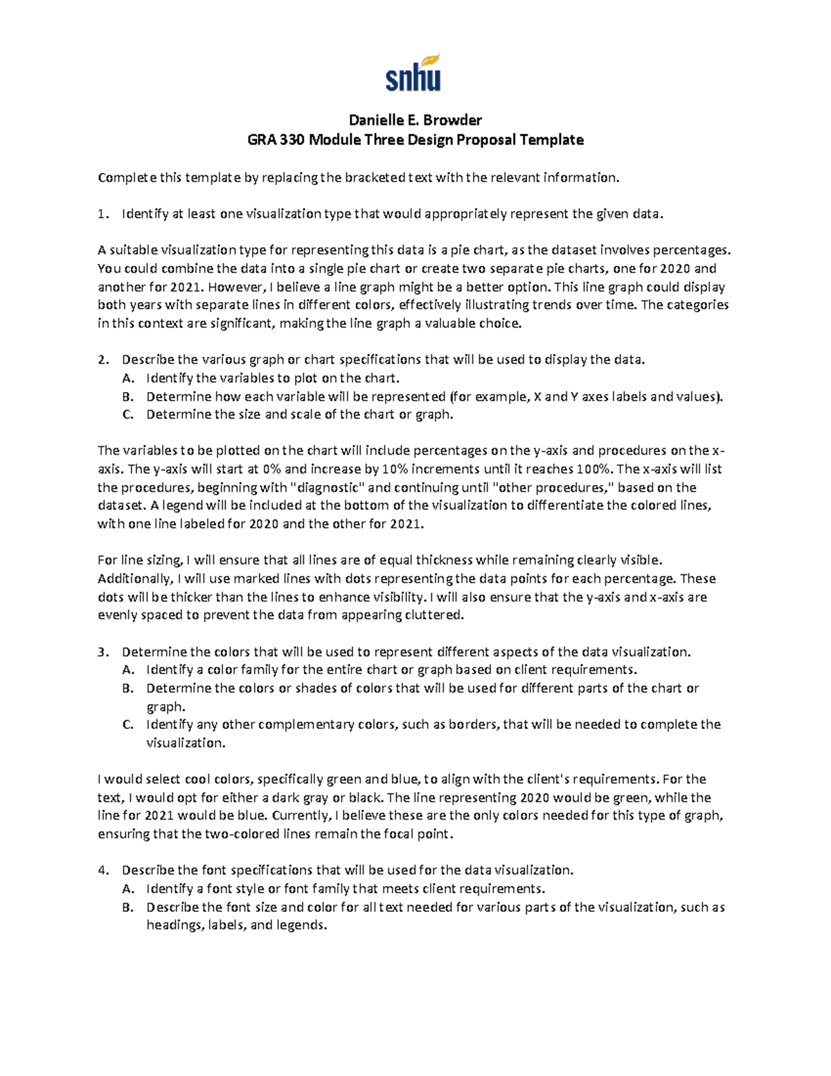 GRA 330 Design Proposal Template for Module 3 Visualization - Studocu