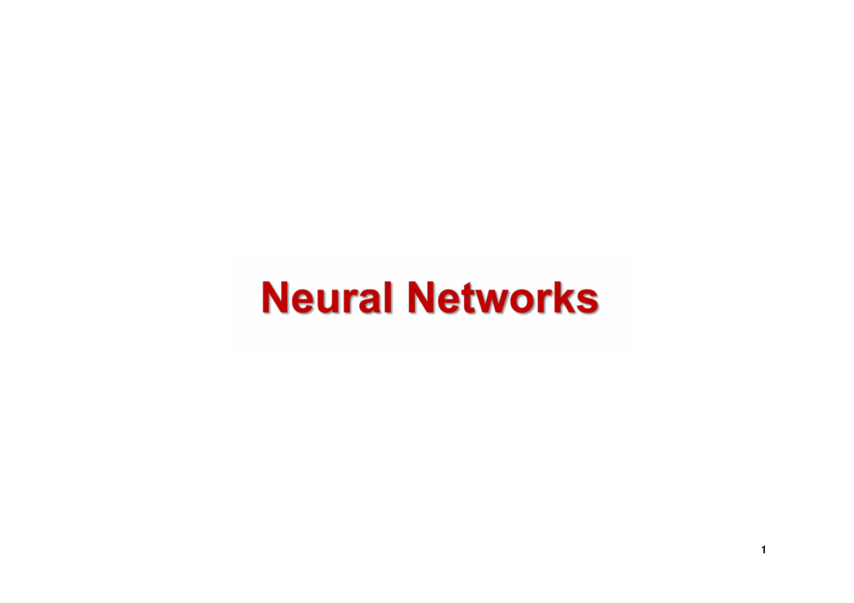 IE4483-EE6483 Neural Networks: Key Terms and Concepts Overview - Studocu