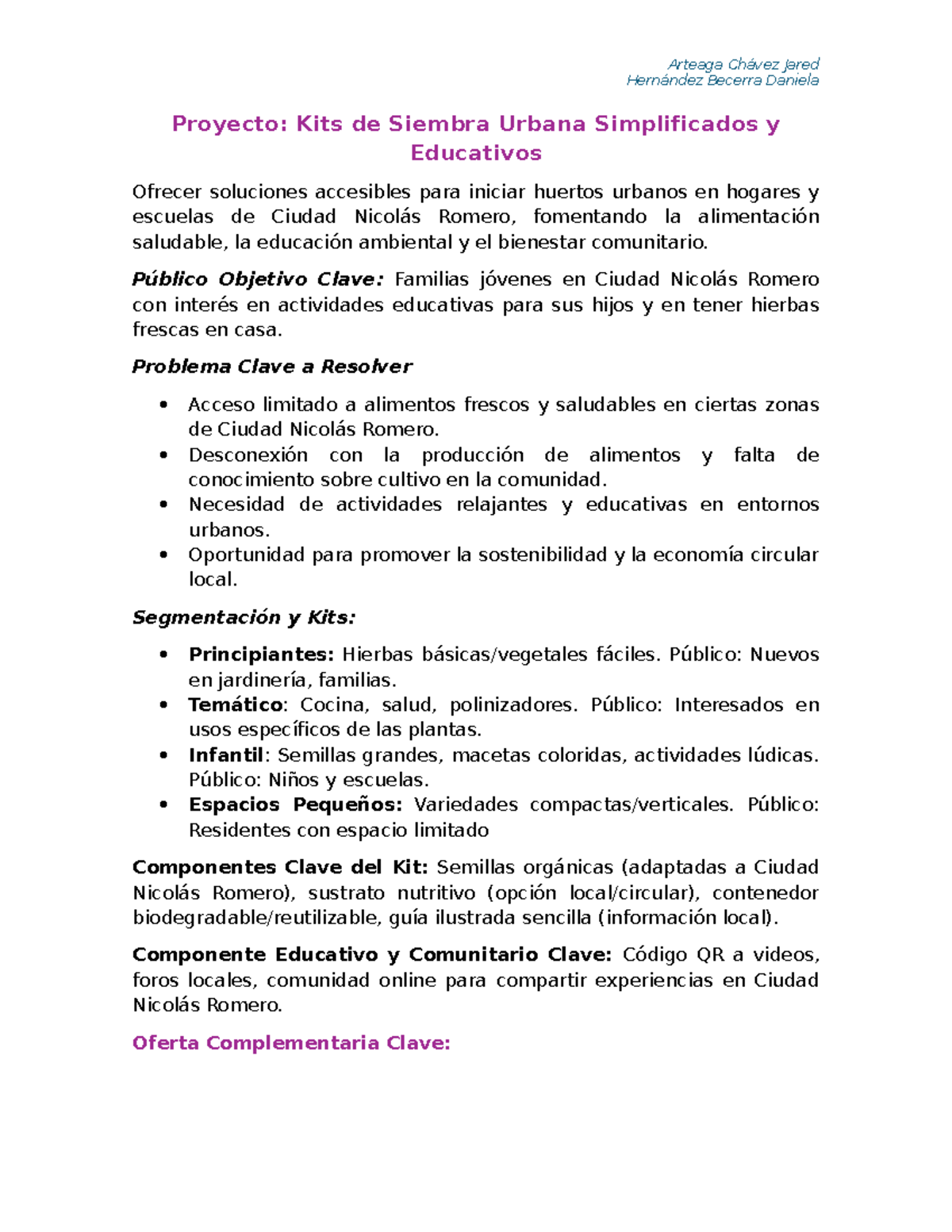 Kit de siembra urbana - EMPRESA SOCIAL PROYECTO - Arteaga Chávez Jared ...