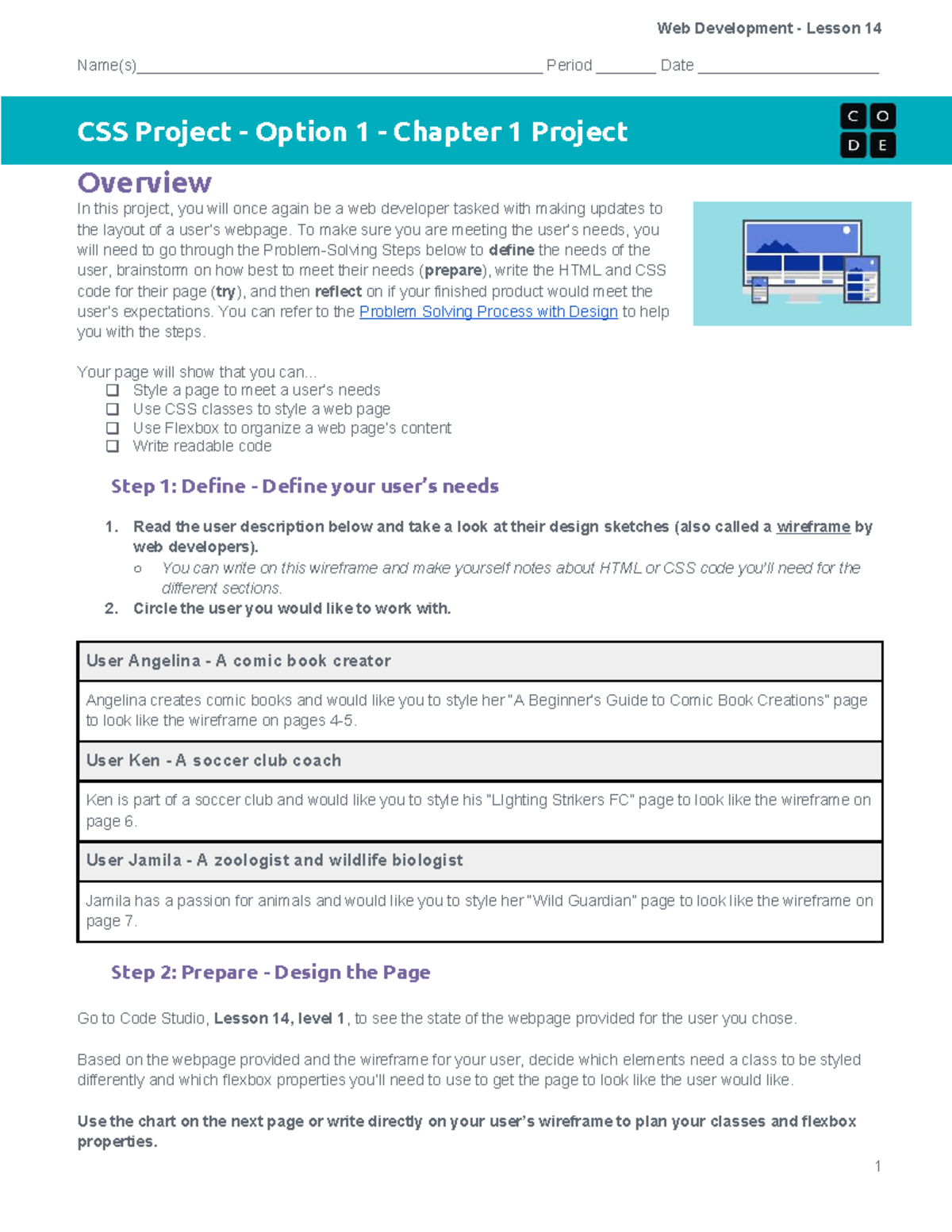 U2L14 - Easy Project Guide - Chapter 1: Web Development Overview - Studocu
