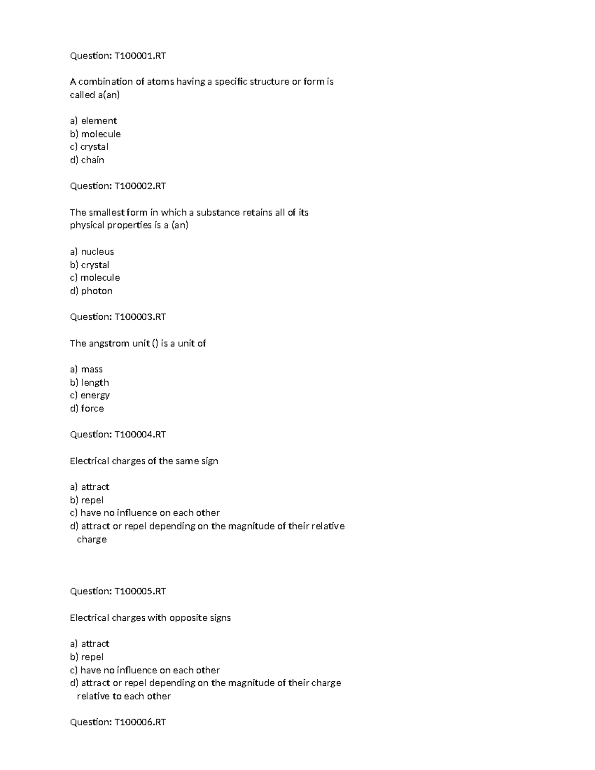 RT1 Study Material: Key Questions and Concepts for Review - Studocu