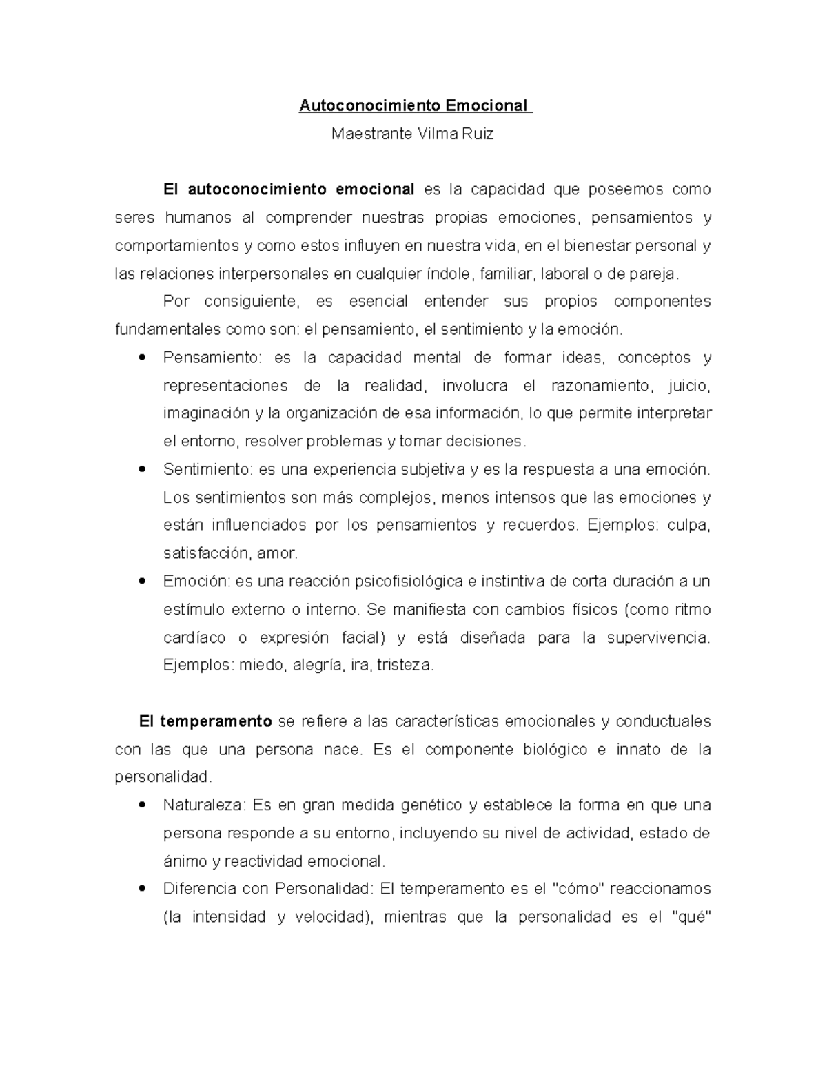 Actividad 1: Autoconocimiento Emocional y Teorías del Amor - Studocu