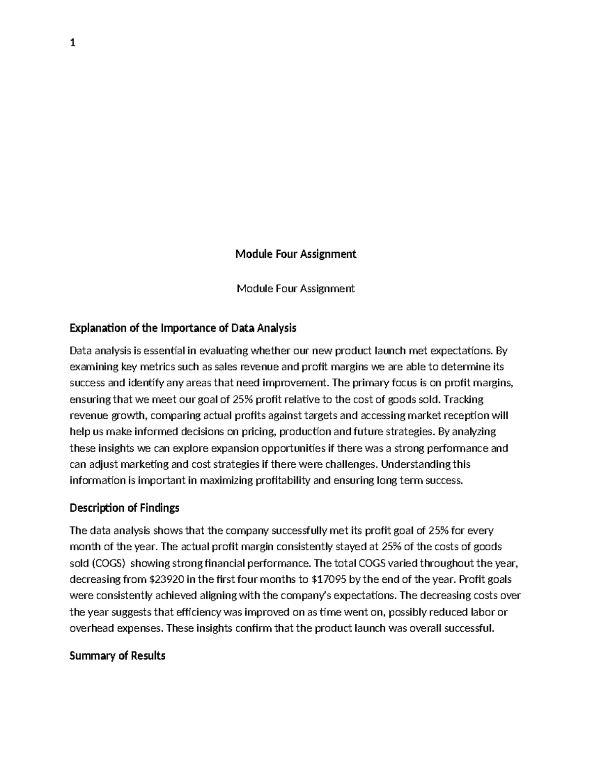 BUS225 Module Four Assignment - Module Four Assignment Module Four ...