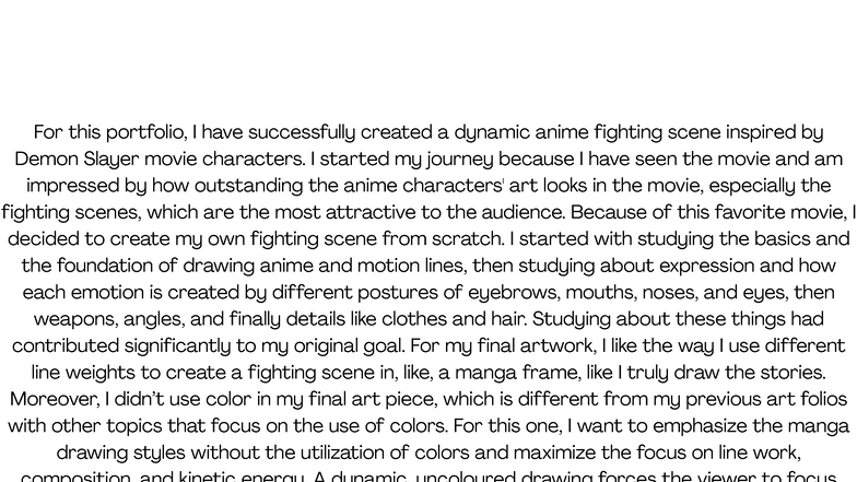 Dynamic Anime Fighting Scene Portfolio Inspired by Demon Slayer - Studocu