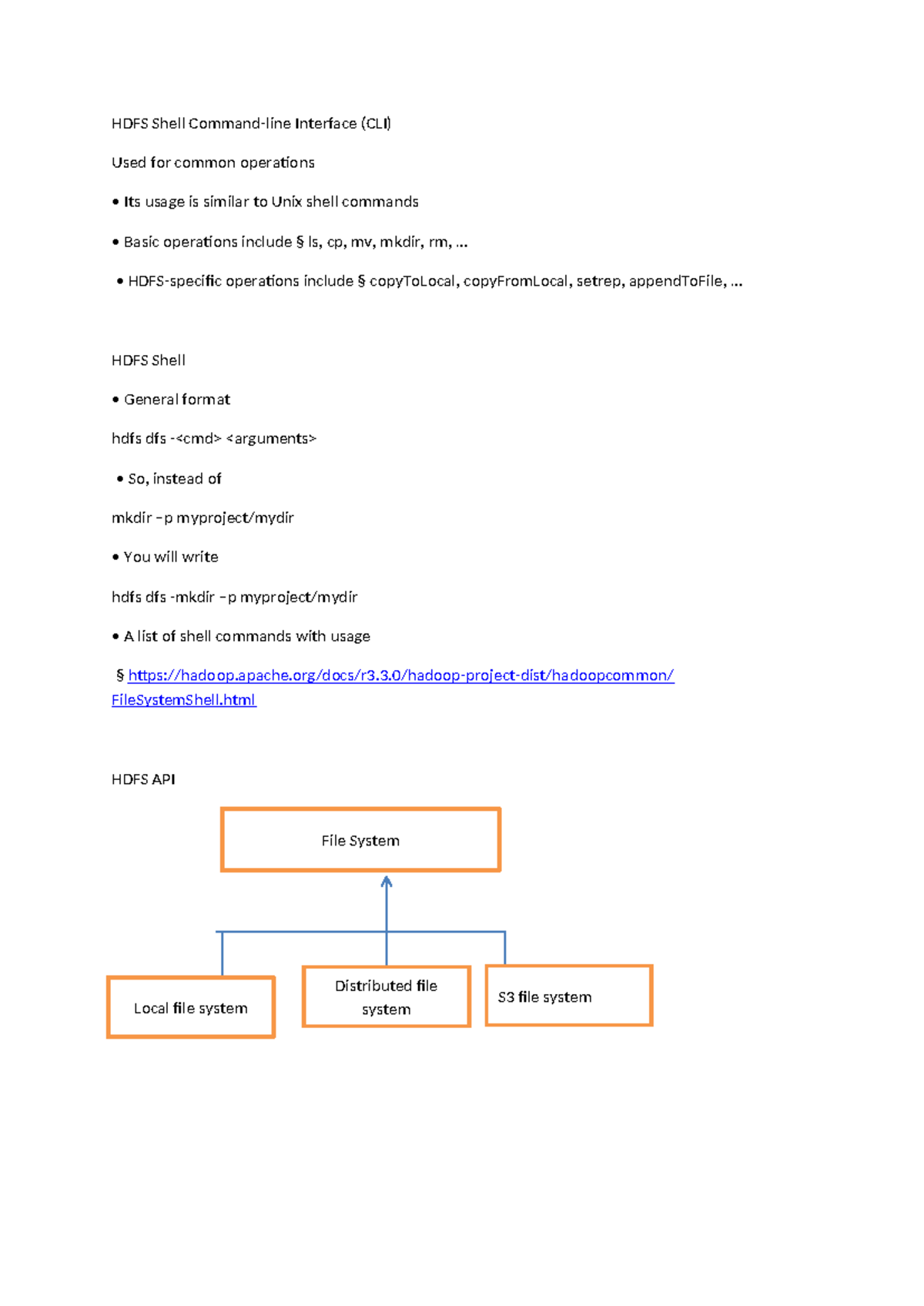 HDFS Shell Command Guide: Common Operations & Usage - Studocu
