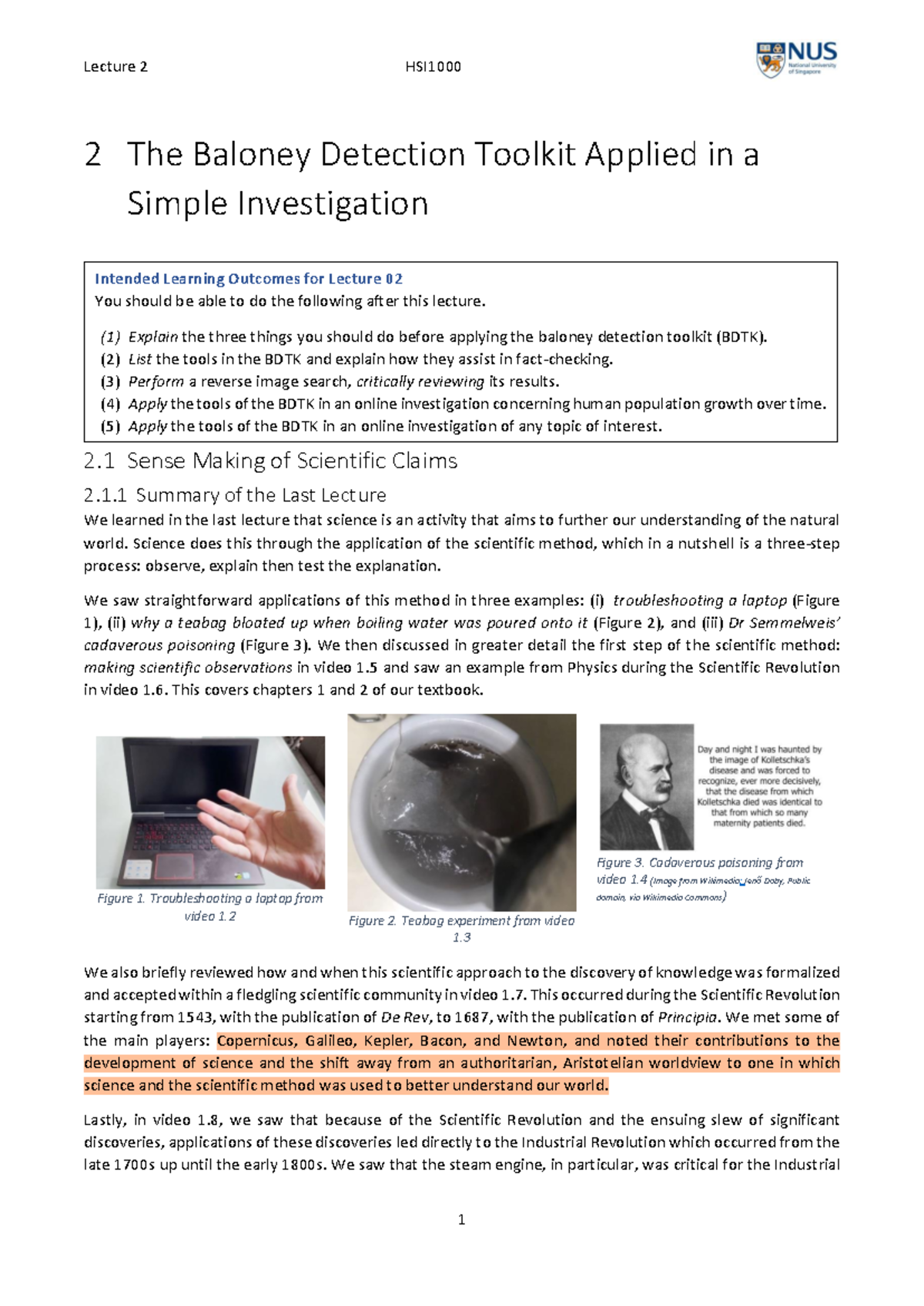 Lecture 02: The Baloney Detection Toolkit in Scientific Inquiry - Studocu