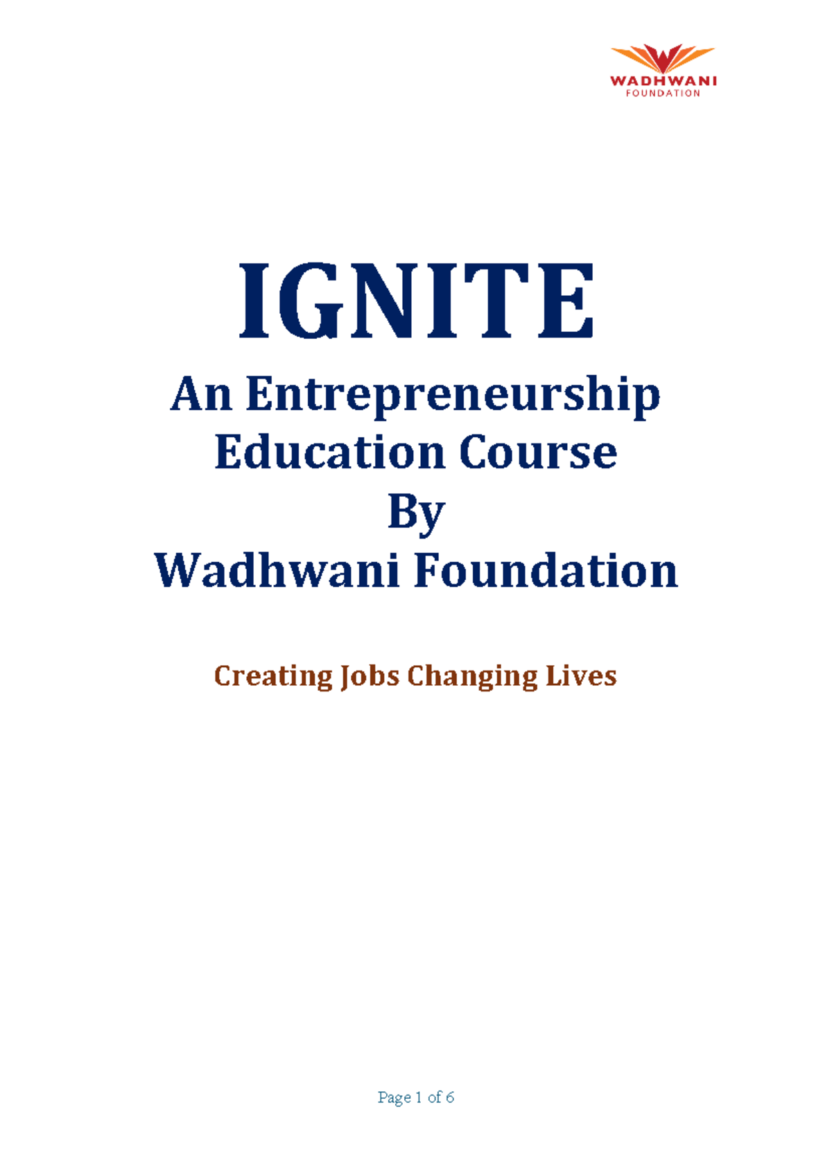Entrepreneurship Development Course Syllabus (UG Year 2-4) - Studocu