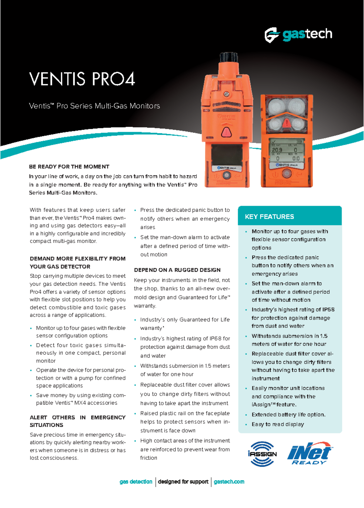 2016 1027-Ventis Pro 4-Brochure - Monitor up to four gases with ...
