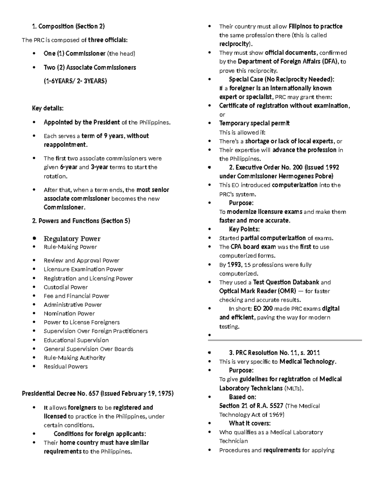 PRC Reviewer for Medical Technology Licensure Exam (MTLBE) - Studocu