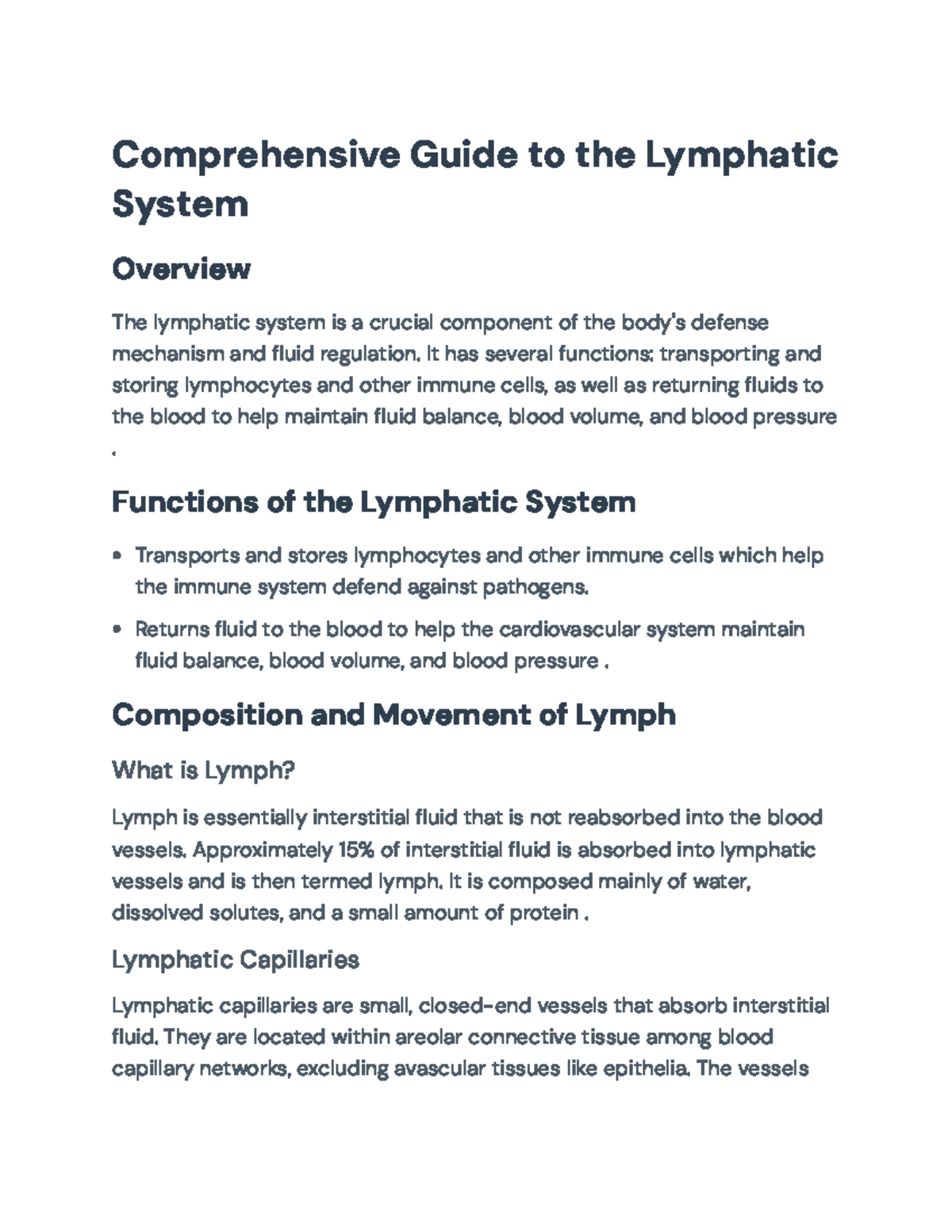 Lymphatic System Overview and Functions - A Comprehensive Guide ...
