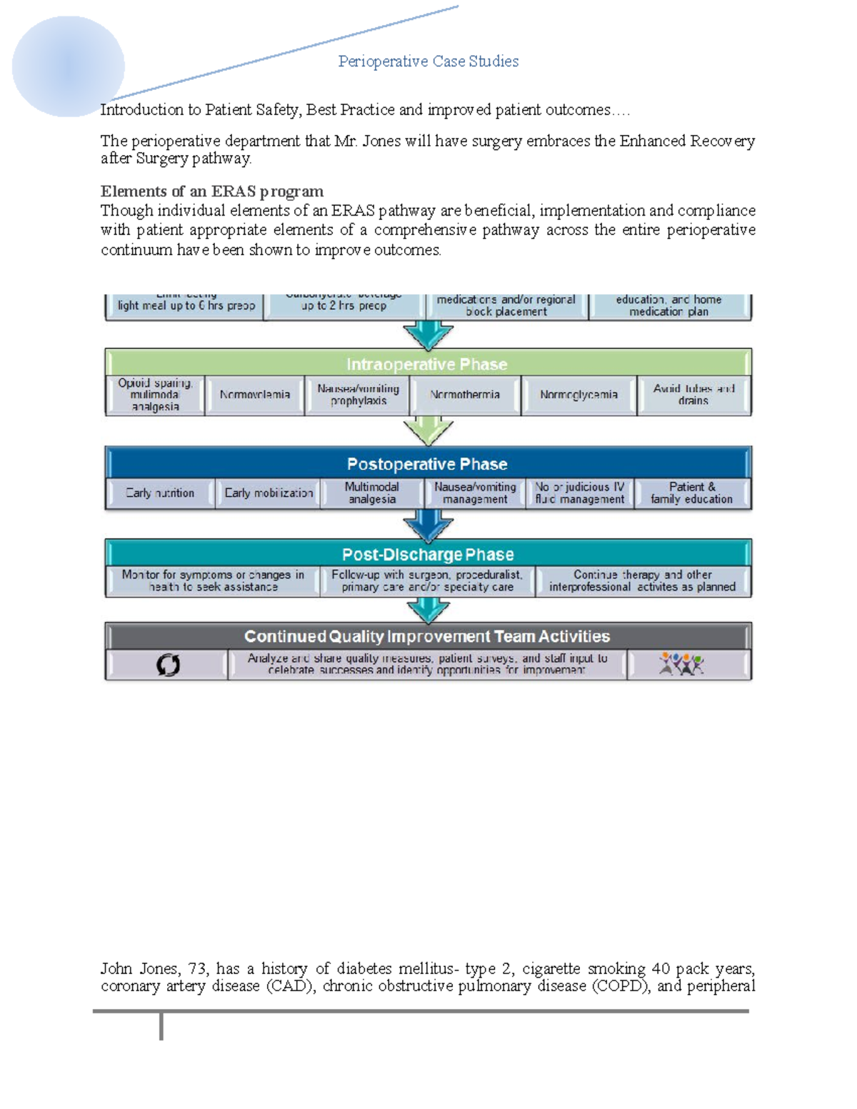 Case Study - ERAS Implementation in Perioperative Care for Mr. Jones ...