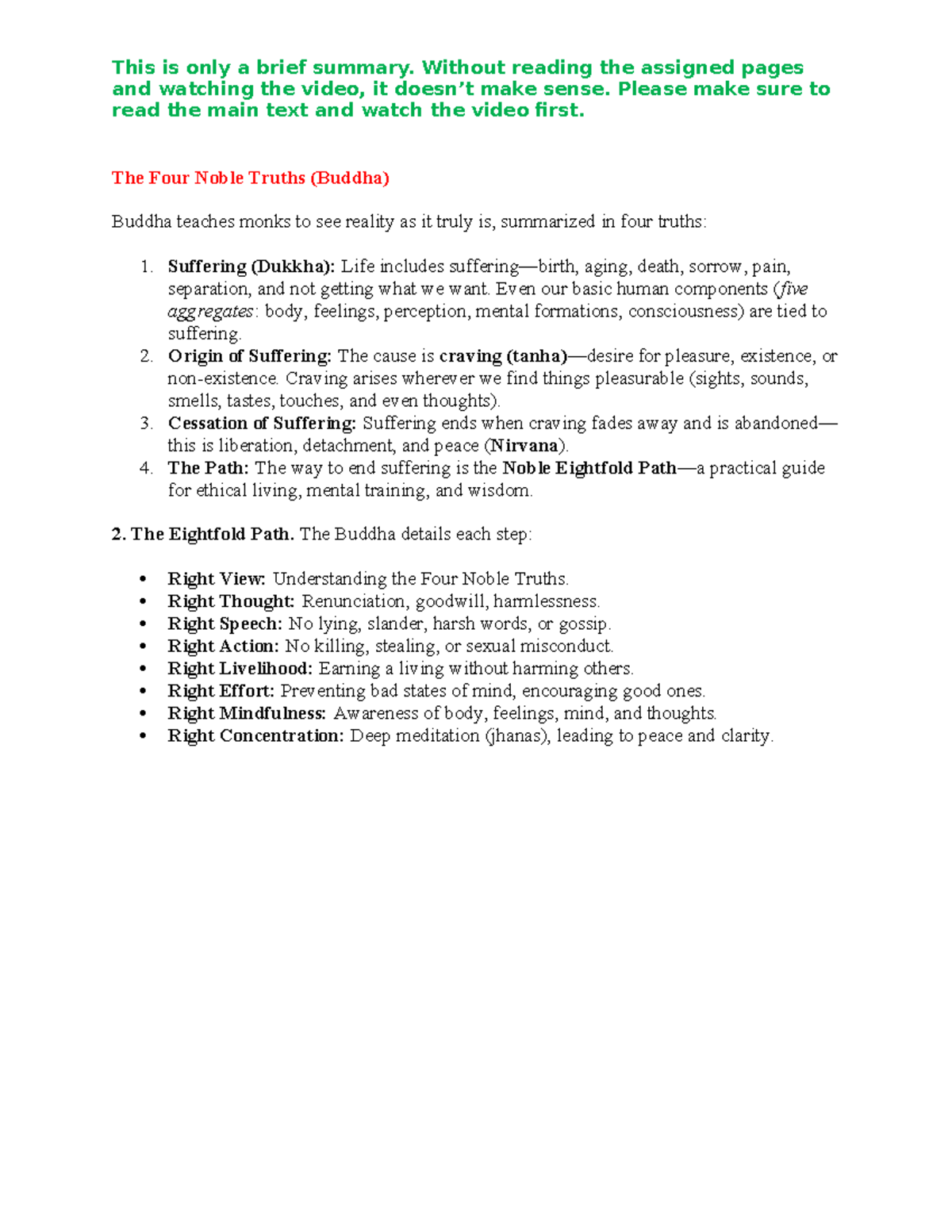 Examining the Four Noble Truths & Eightfold Path in Buddhism【BUDD 101 ...