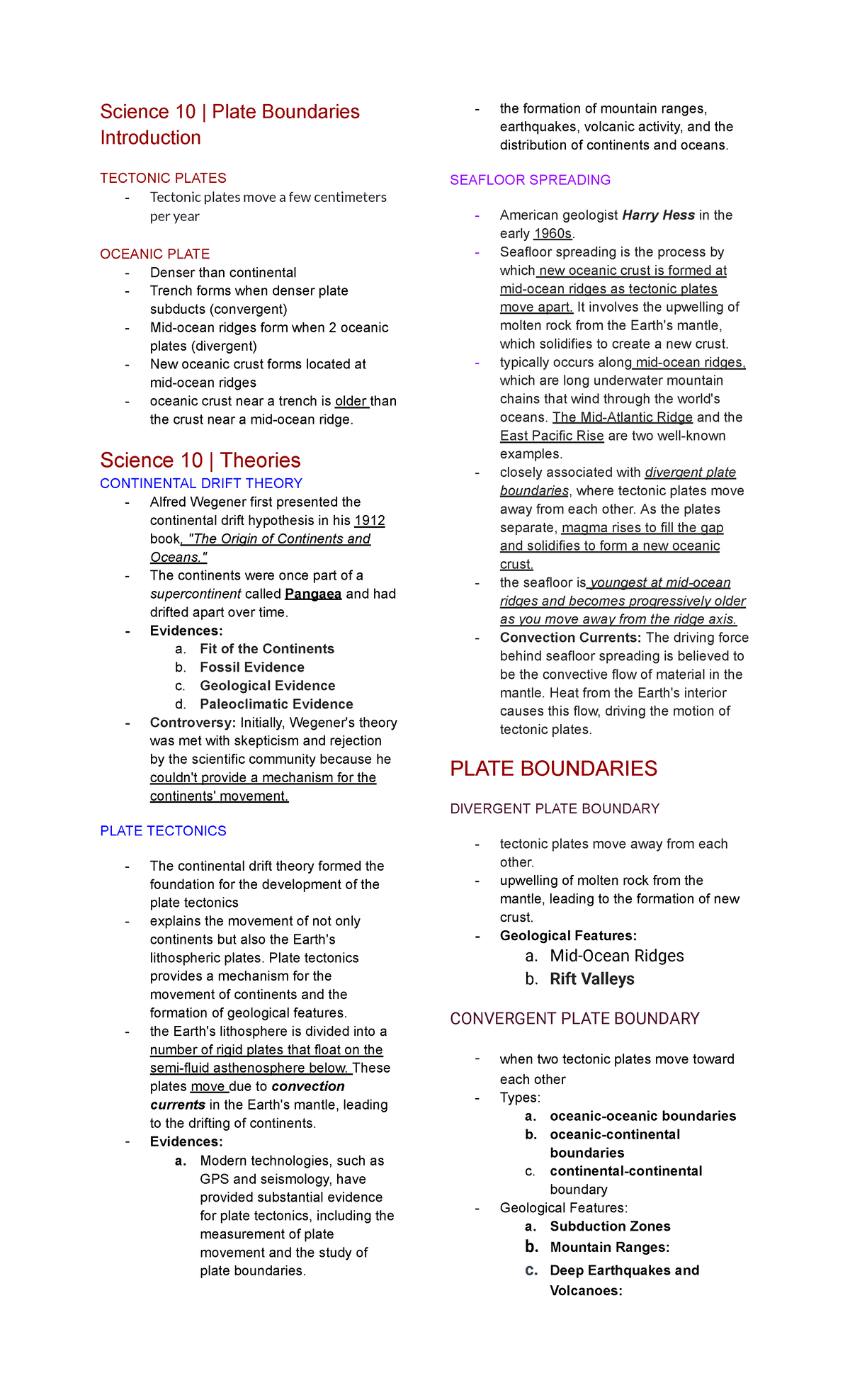 Science 10 Geology: Understanding Plate Boundaries and Earthquakes ...