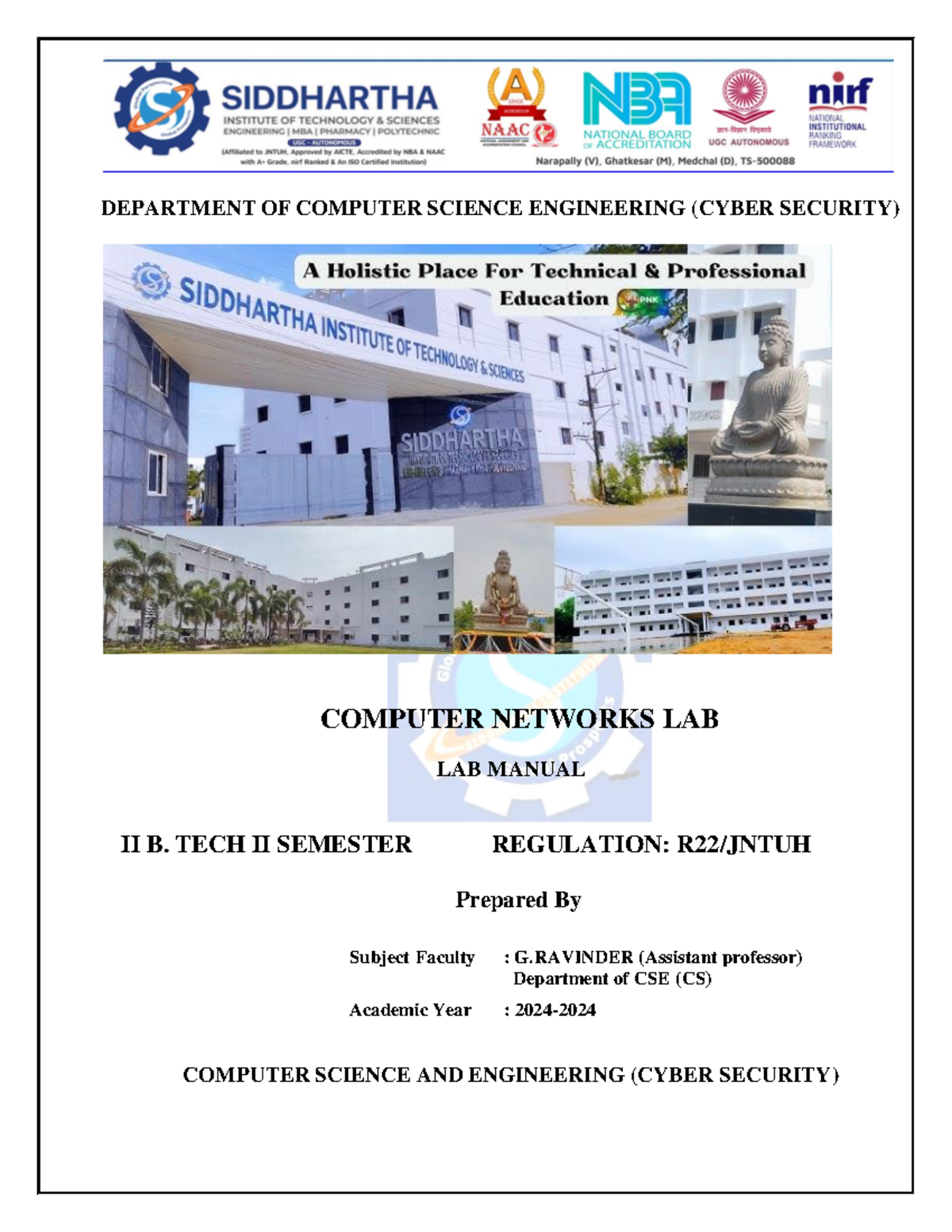 Computer Networks Lab Manual - R22 - CSE (CS) 2nd Sem - Studocu