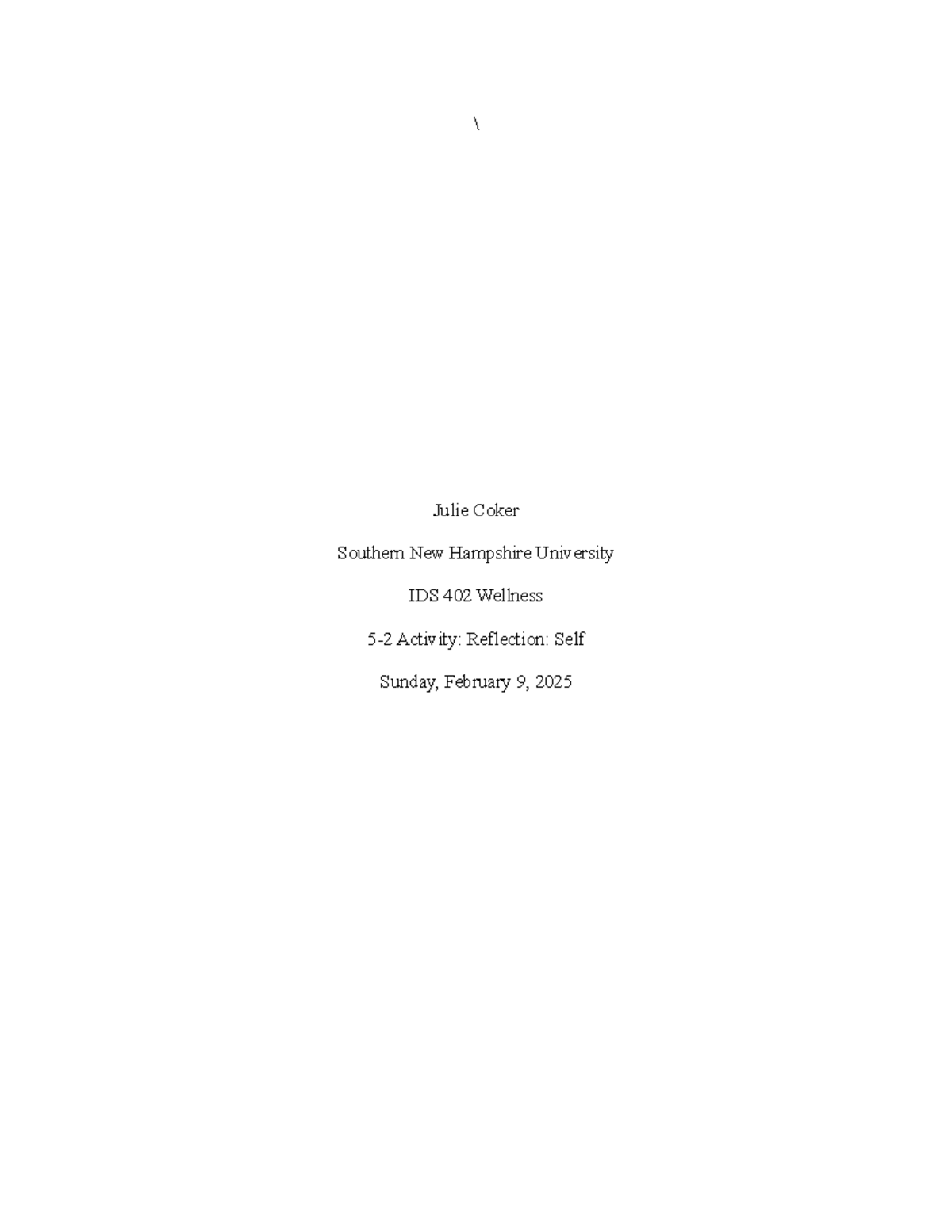 IDS 402 5-2 Activity - Reflection on Factors Influencing Obesity - Studocu