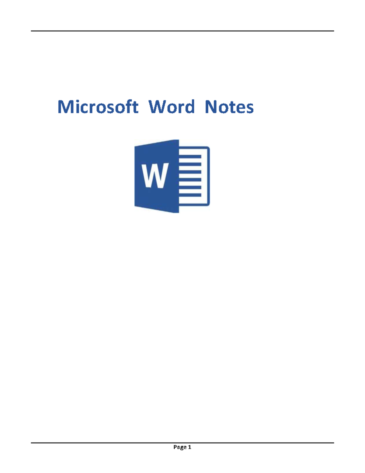 Microsoft Word Basics Workshop Notes (1.5 hrs) - Studocu
