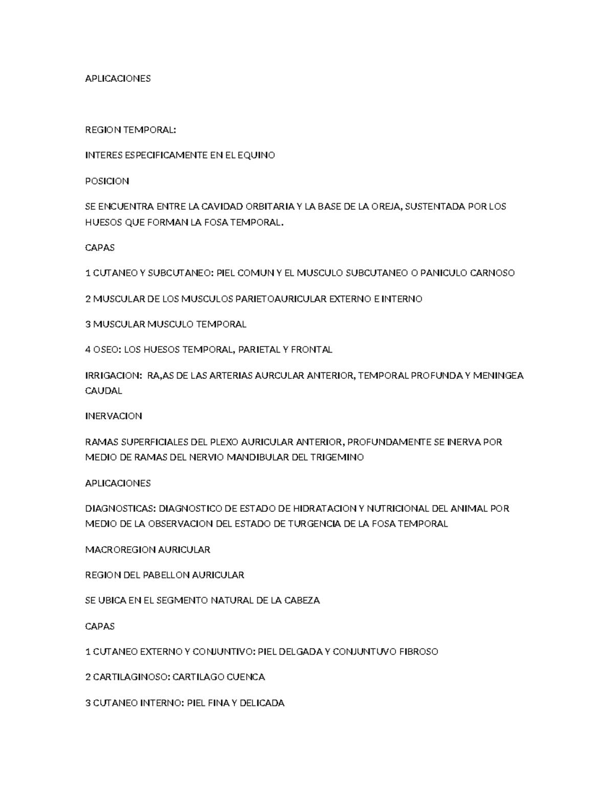 Aplicaciones Anatómicas en Veterinaria: Estructuras y Funciones - Studocu