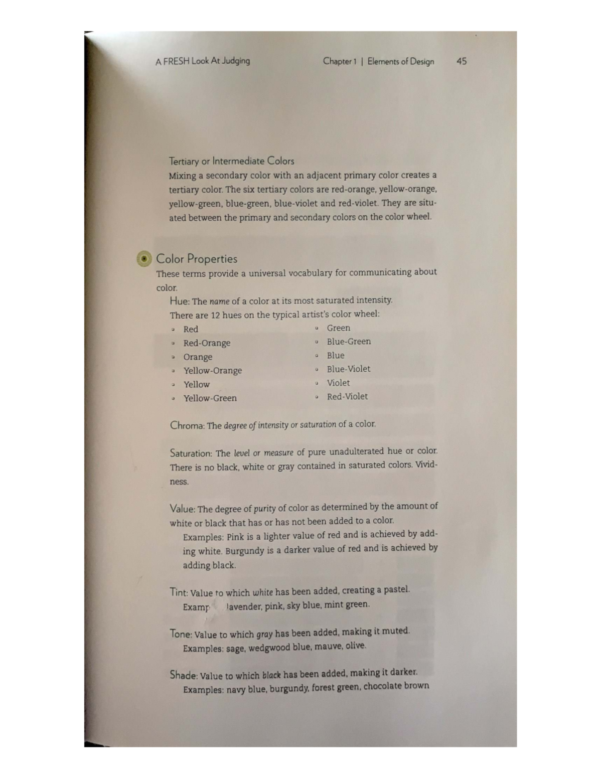 A FRESH Look At Judging: Chapter 1 - Elements of Design Analysis - Studocu