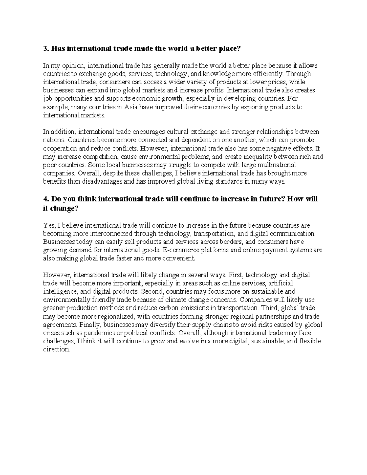 Discussion on International Trade Theory: Benefits & Future Trends ...