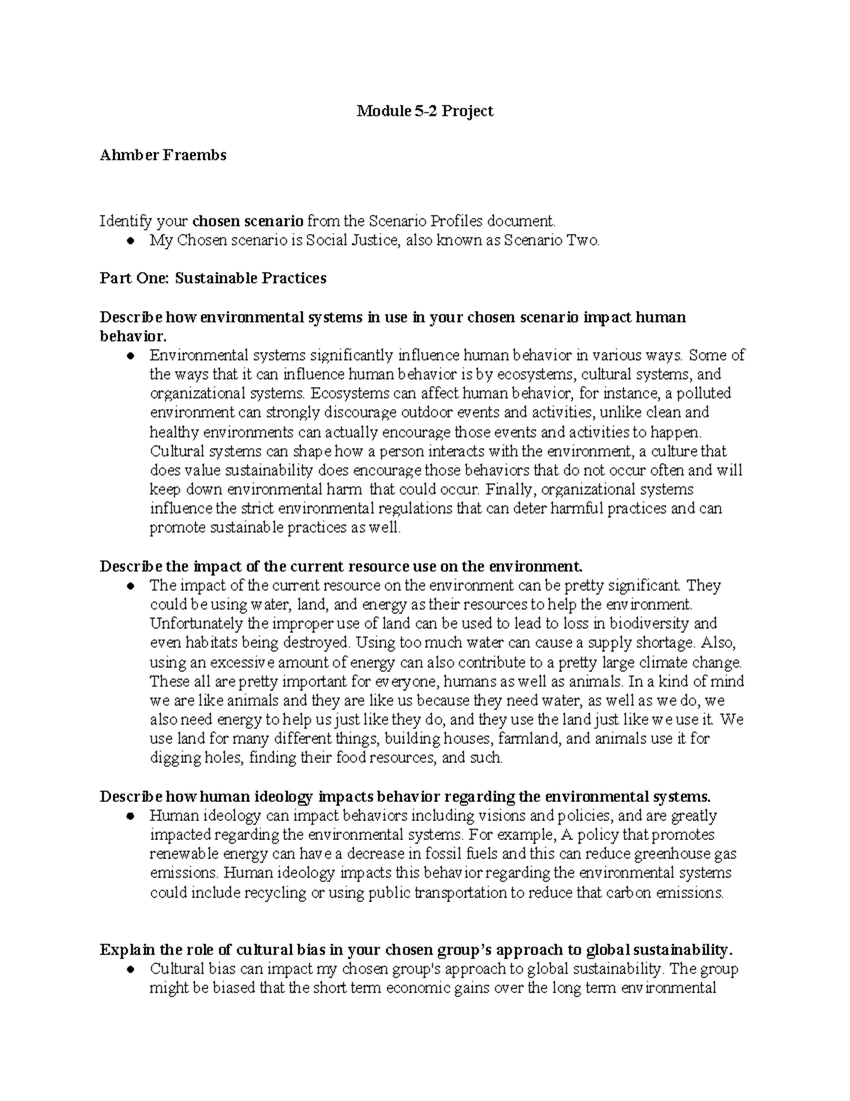 IDS-150 Module 5-2 Short Paper: Exploring Social Justice and ...