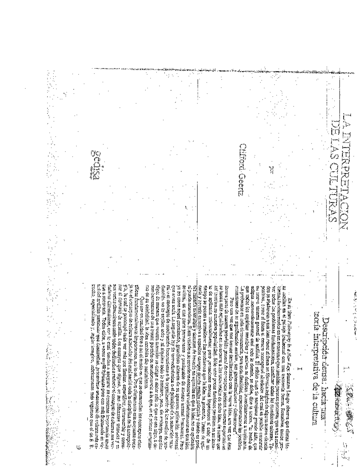 Interpretación Cultural según Geertz: Análisis y Reflexiones - Studocu