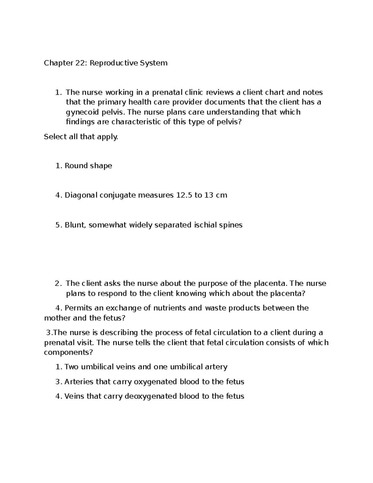 NCLEX Chapter 22: Key Concepts of the Reproductive System - Studocu