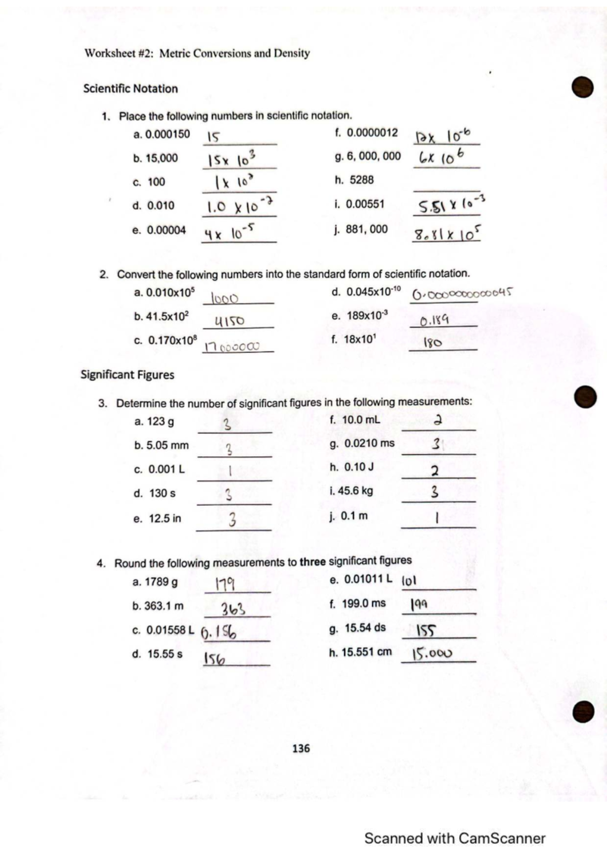 Worksheet 2 - General Chemistry I (CHEM 0001A ) study. notes ...
